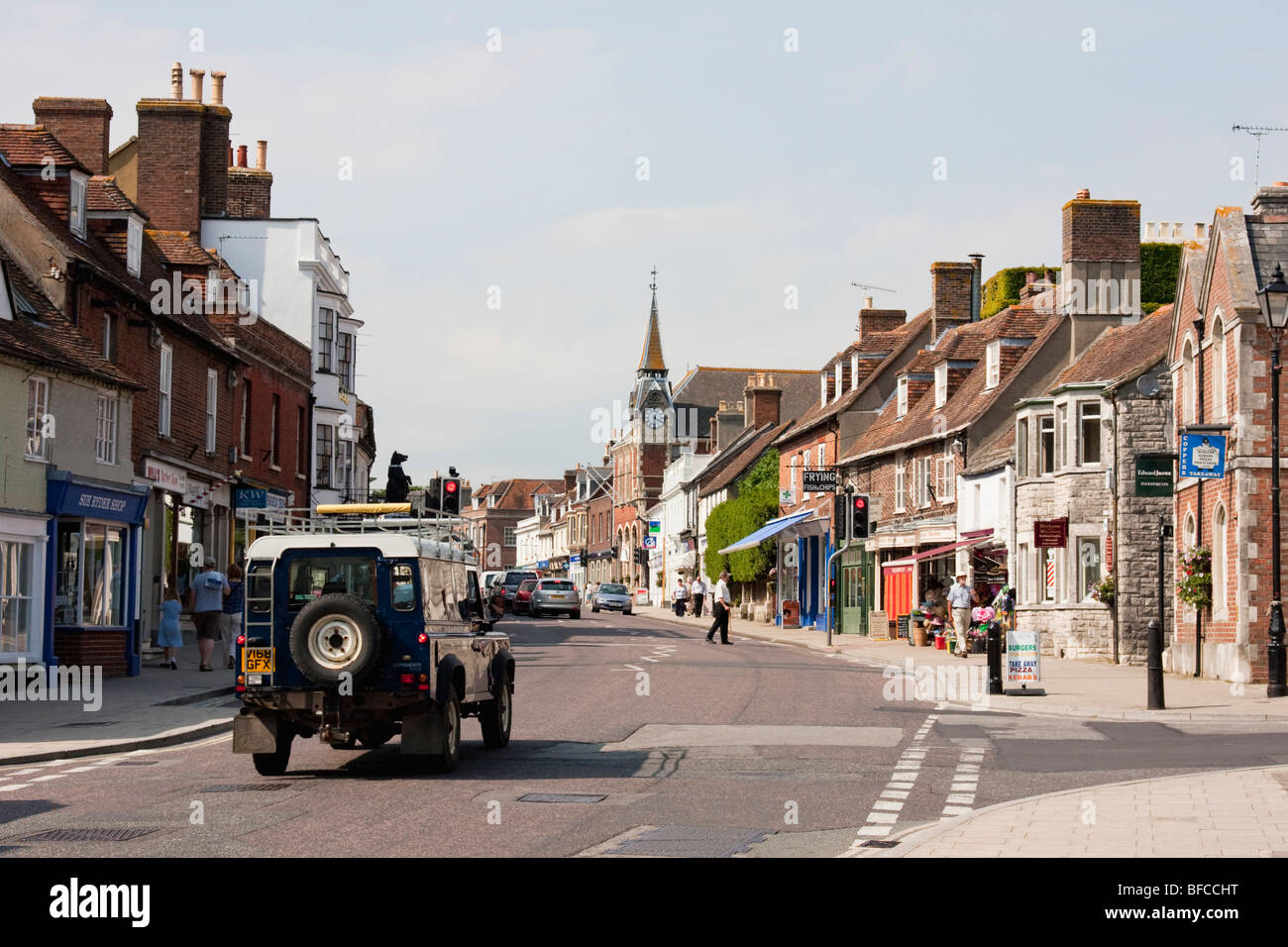 Wareham high street in Dorset, England Stock Photo - Alamy