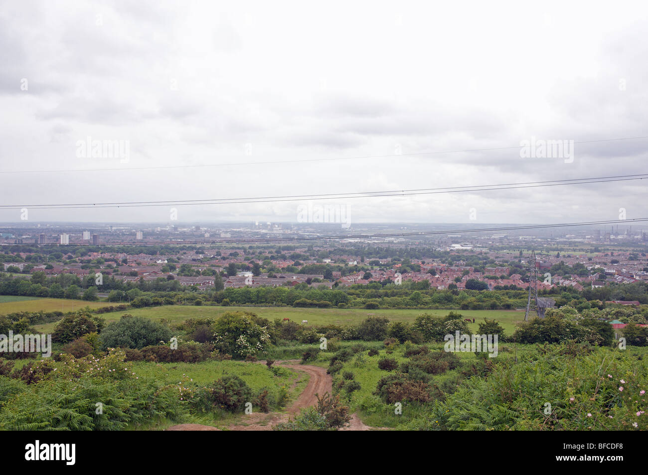 Panoramic view of the city of Middlesbrough, Cleveland, UK Stock Photo ...