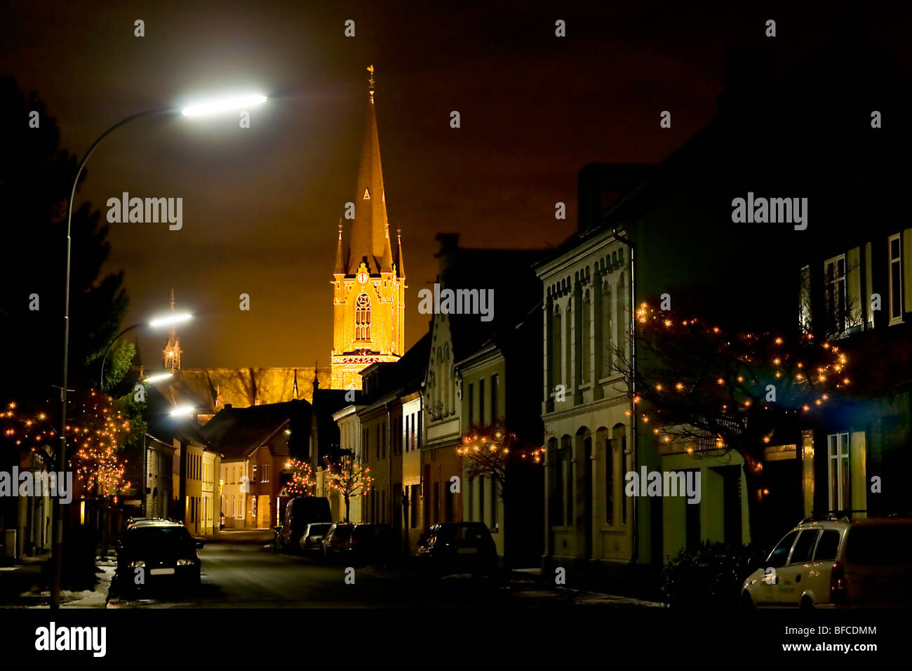 High Street Aldekerk in Advent Stock Photo - Alamy