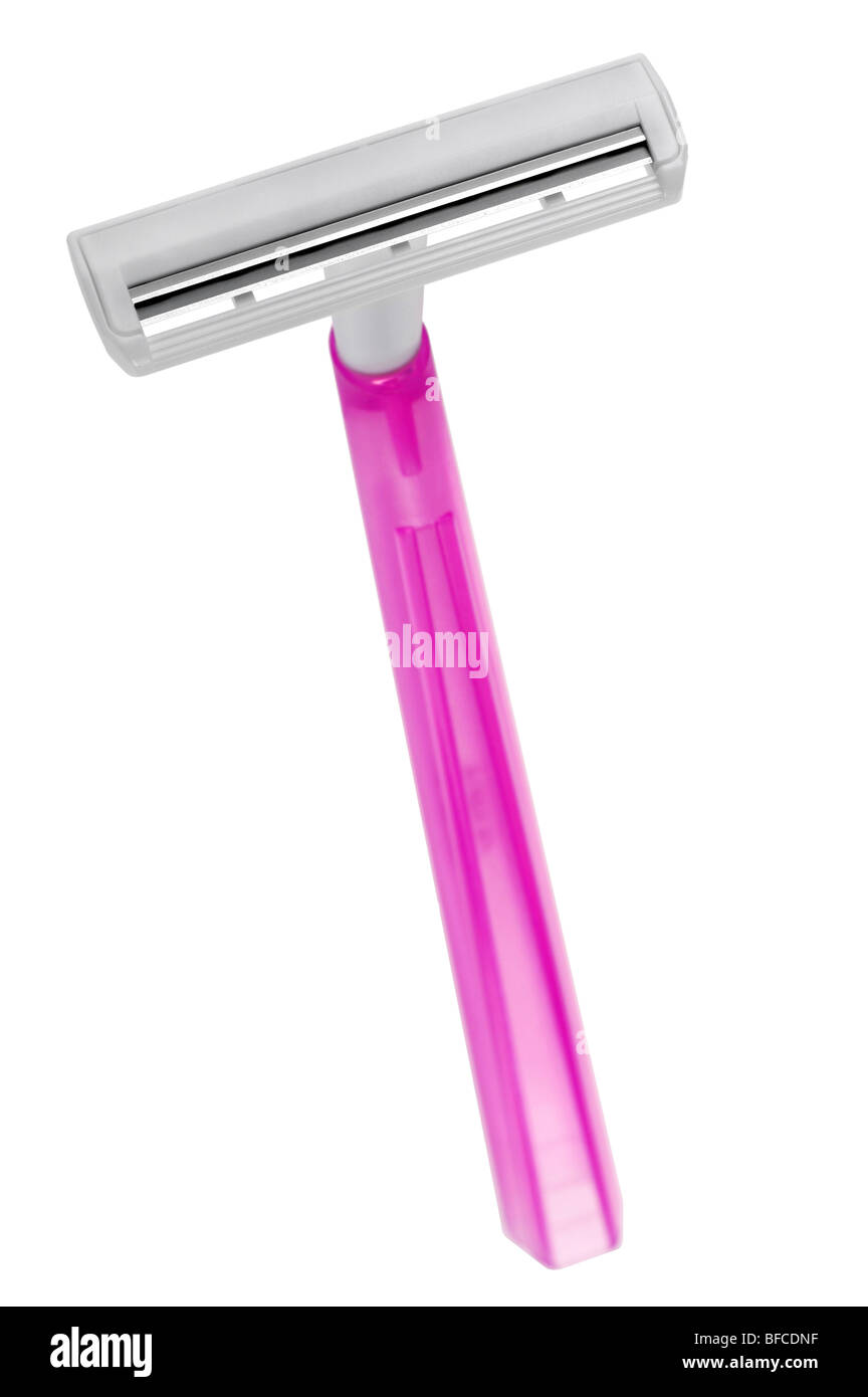 Women hygiene shaving appliance on white background Stock Photo - Alamy