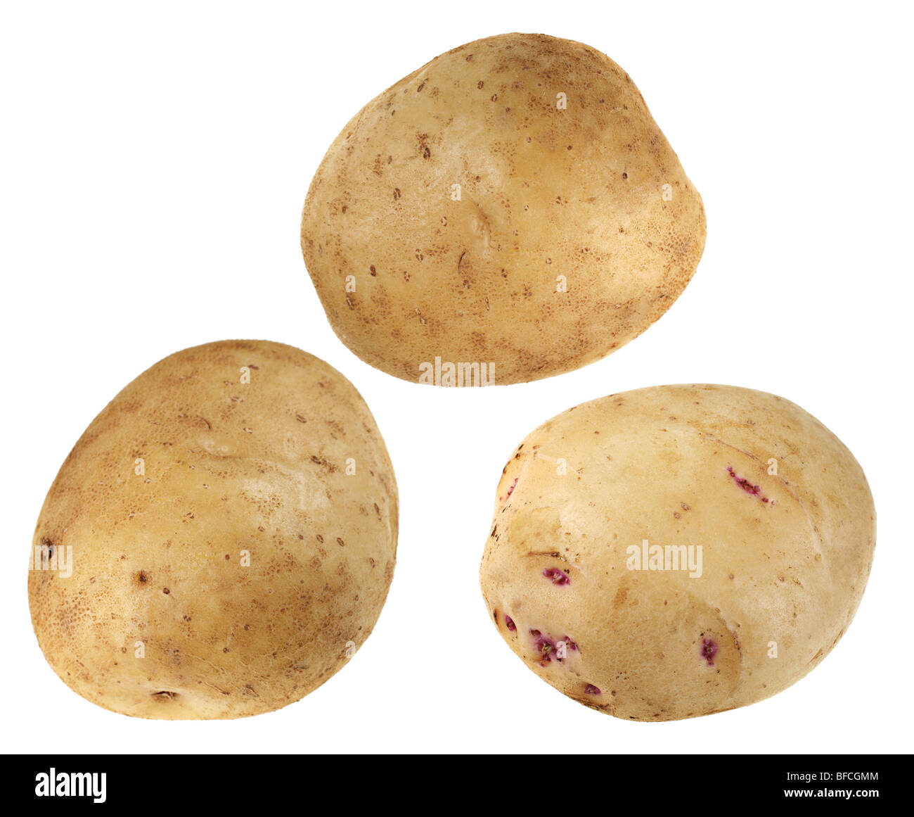 Yellow potato vegetable root closeup on white Stock Photo - Alamy