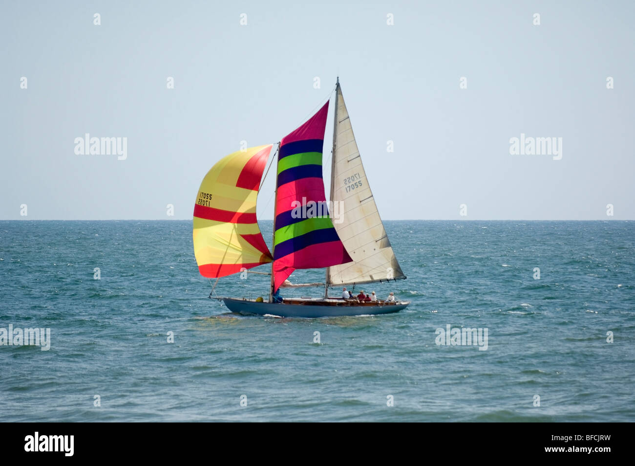 Colorful sail boat Stock Photo - Alamy