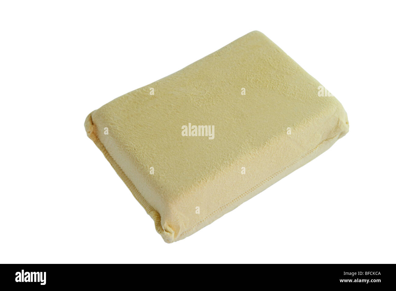 Chamois sponge on white background Stock Photo - Alamy