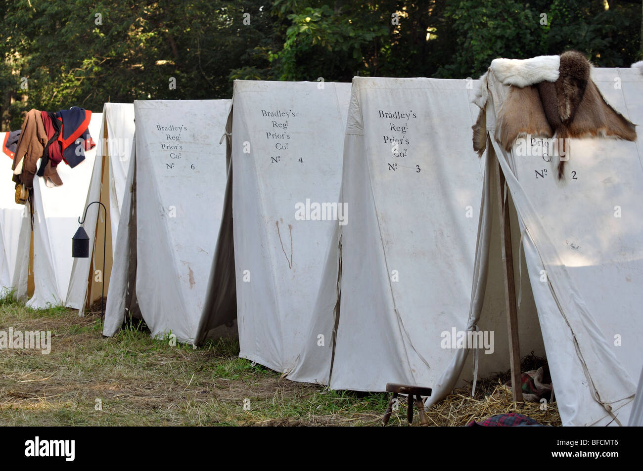 Military tent camp, American Revolutionary War (1770's) re-enactment ...