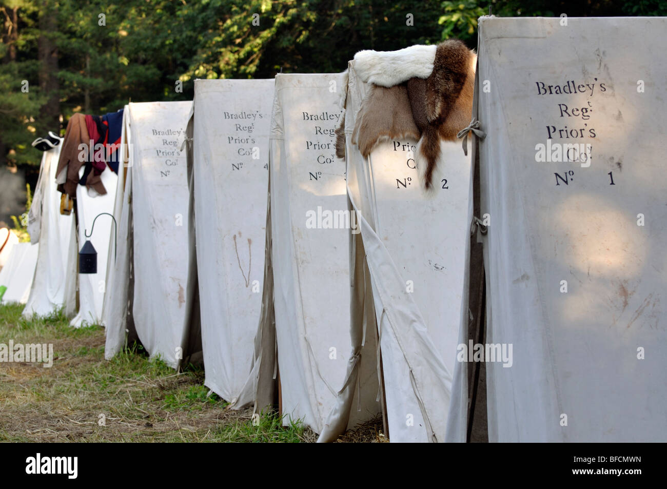 Military tent camp, American Revolutionary War (1770's) re-enactment ...