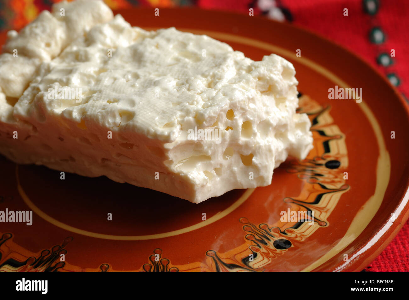 Traditional bulgarian goat brine cheese called sirene Stock Photo - Alamy