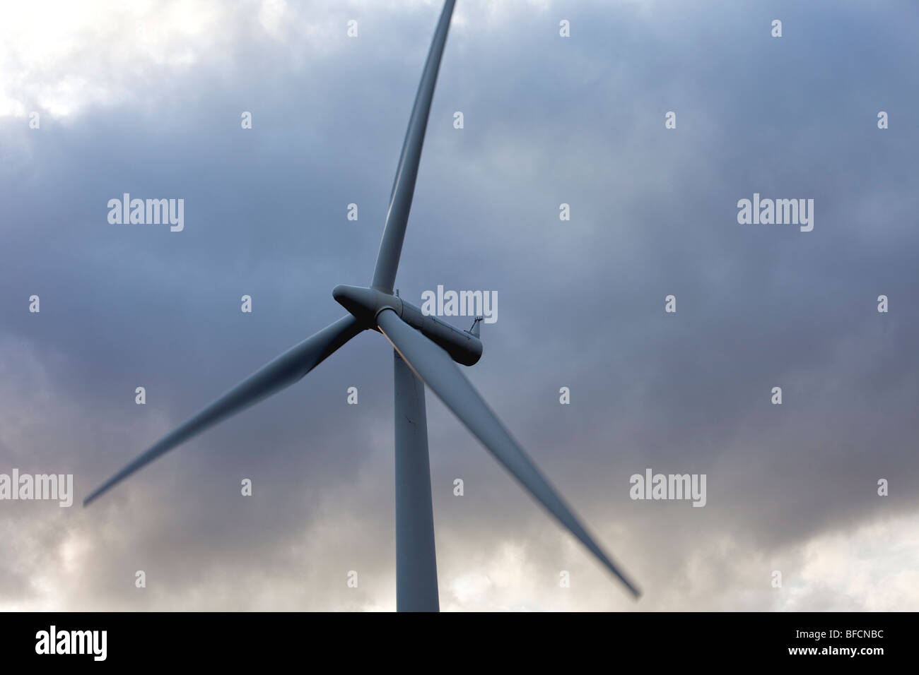 One of the large wind turbines at Causeymire wind farm in Caithness ...