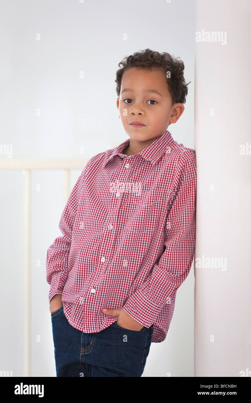 Portrait moody seven year old hi-res stock photography and images - Alamy