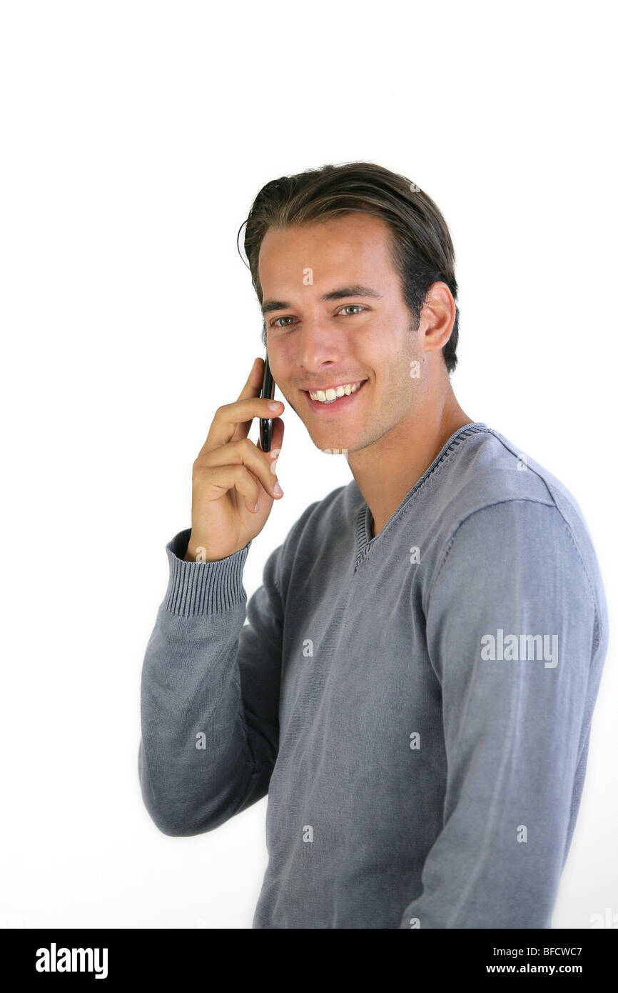 man talking on the phone Stock Photo - Alamy