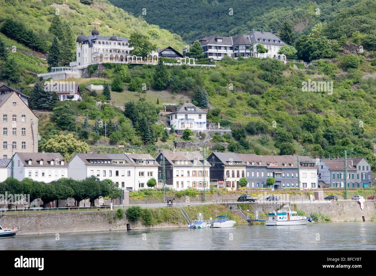 Kaub, on the River Rhine, Germany Stock Photo - Alamy