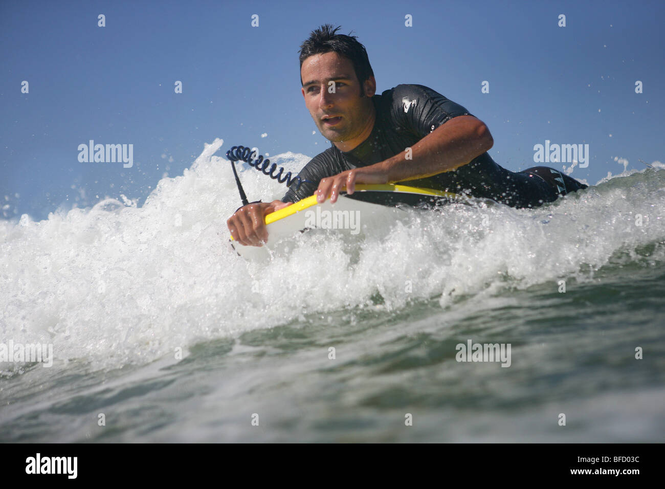 Man bodyboarding barrel wave hi-res stock photography and images - Alamy