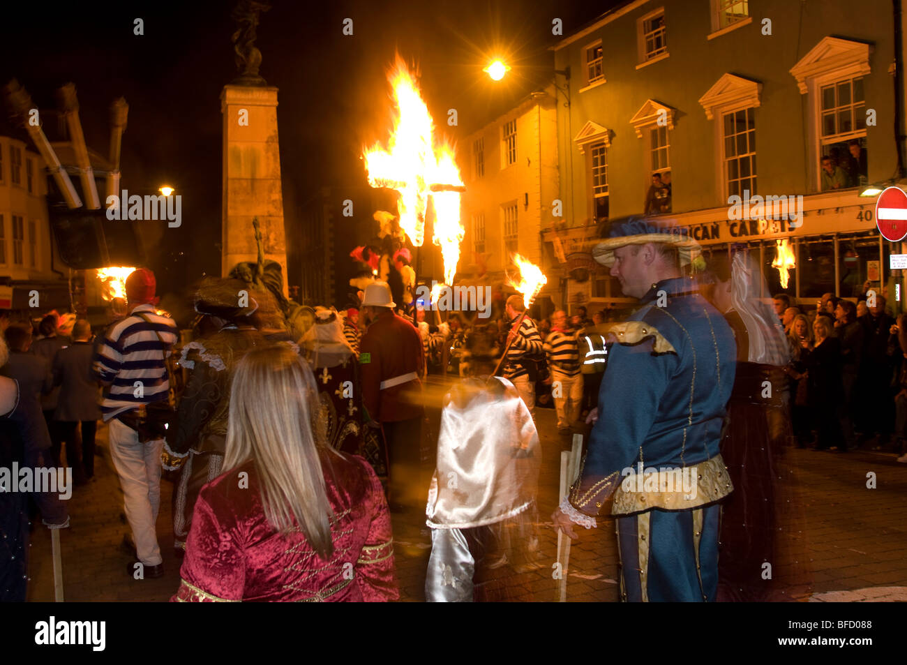 Lewes Bonfire Night at the town of Lewes East Sussex Stock Photo - Alamy