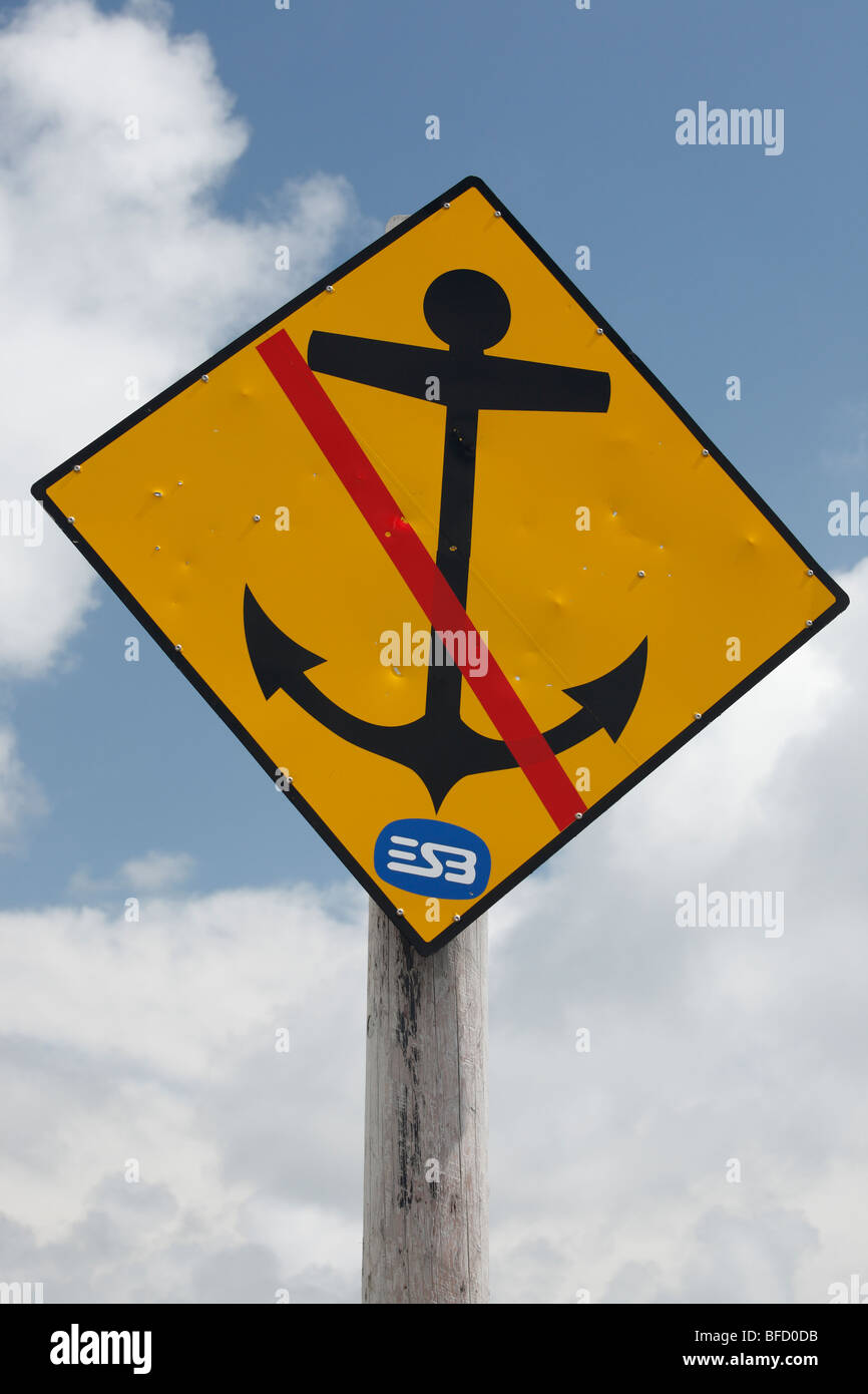 anchoring forbidden sign Stock Photo - Alamy