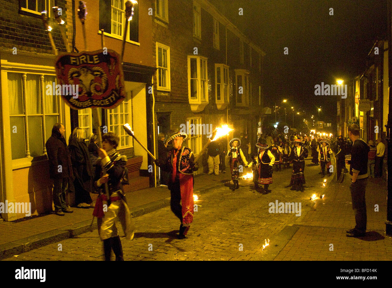 Lewes Bonfire Night at the town of Lewes East Sussex Stock Photo - Alamy
