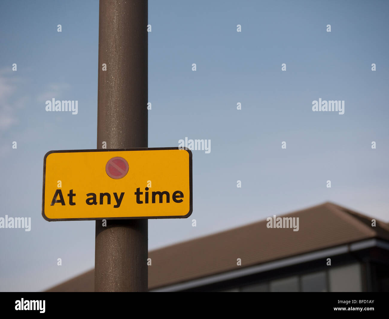 At any time road sign Stock Photo - Alamy
