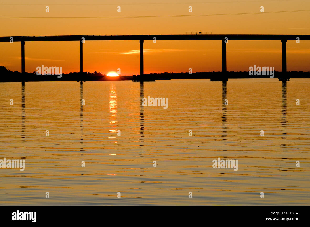 Emerald Isle North Carolina bridge over inter coastal water way Stock ...
