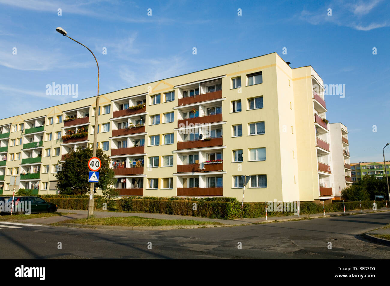 Polish residential housing blocks in the town of Kedzierzyn-Kozle ...