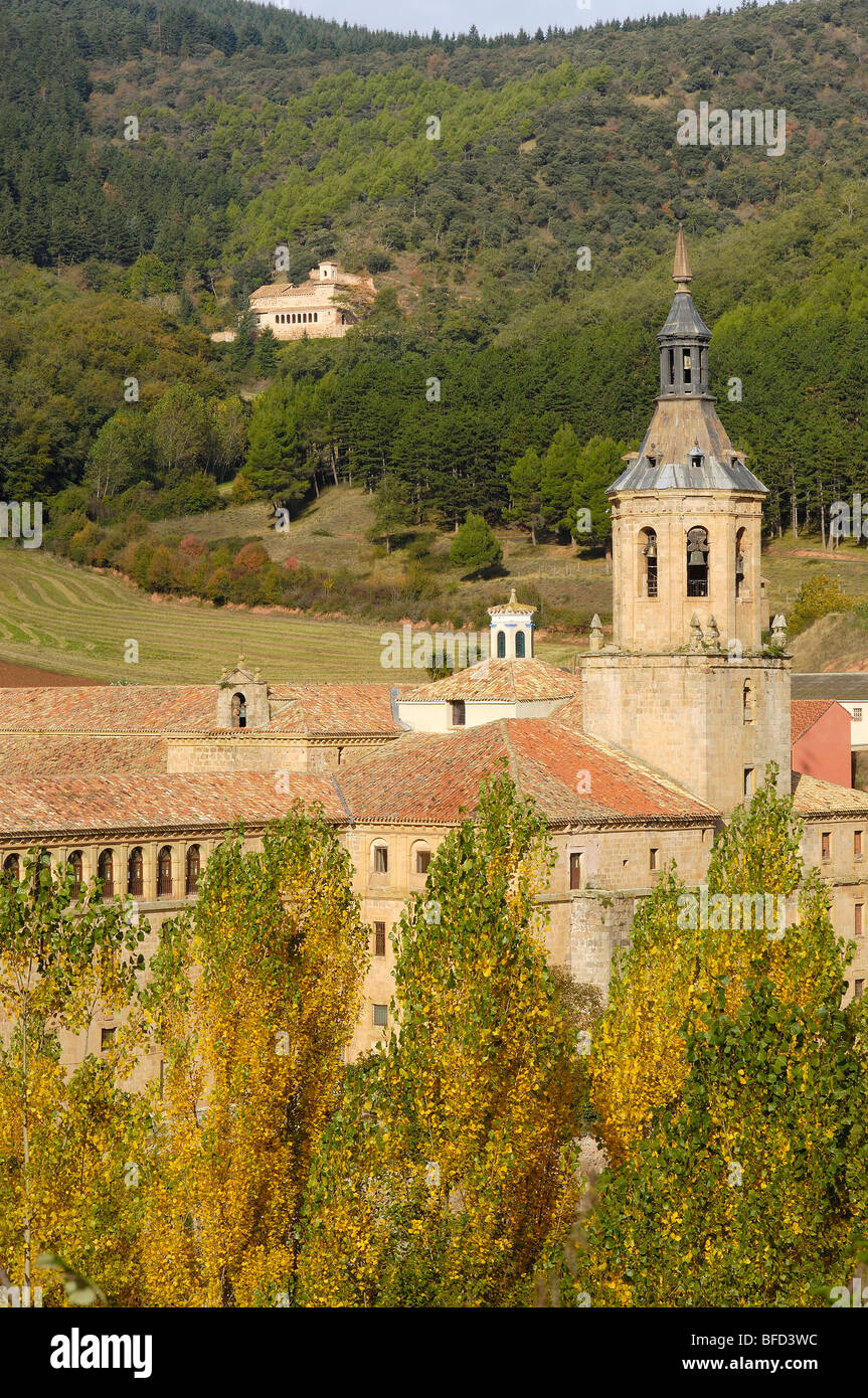 Yuso Monastery and Suso Monastery at the background. San Millan de la ...