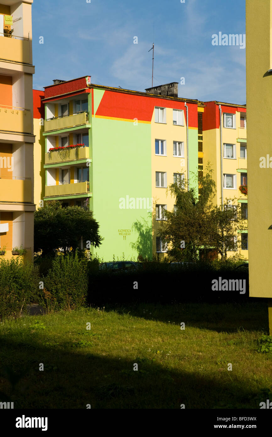 Polish residential housing blocks in the town of Kedzierzyn-Kozle ...