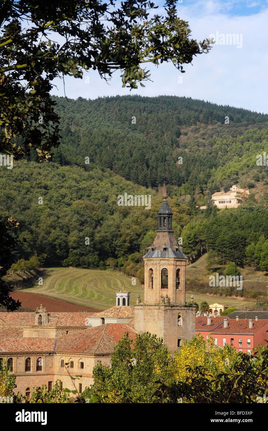 Yuso Monastery and Suso Monastery at the background. San Millan de la ...