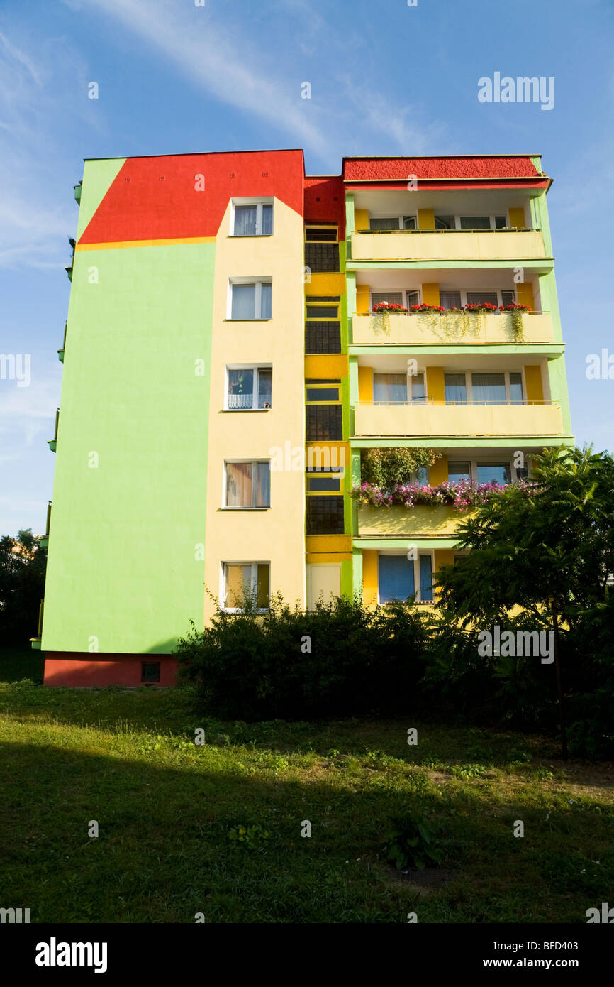 Polish residential housing blocks in the town of Kedzierzyn-Kozle ...