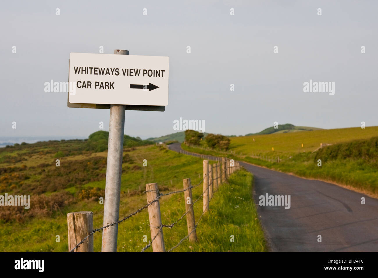 Whiteways view point car park sign in Dorset, England Stock Photo - Alamy