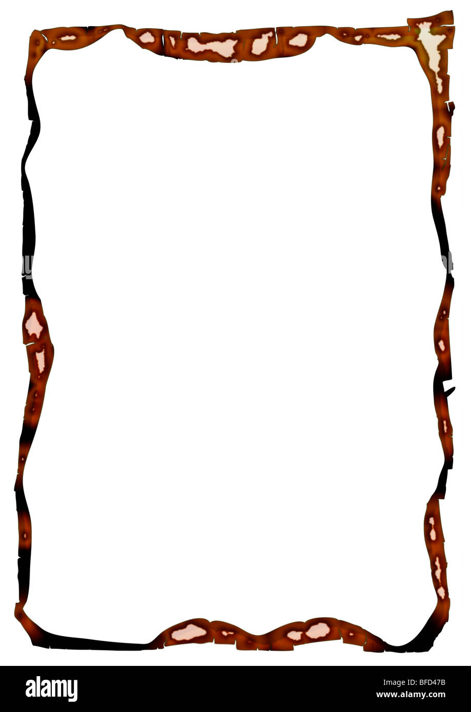frame with charred edges Stock Photo - Alamy