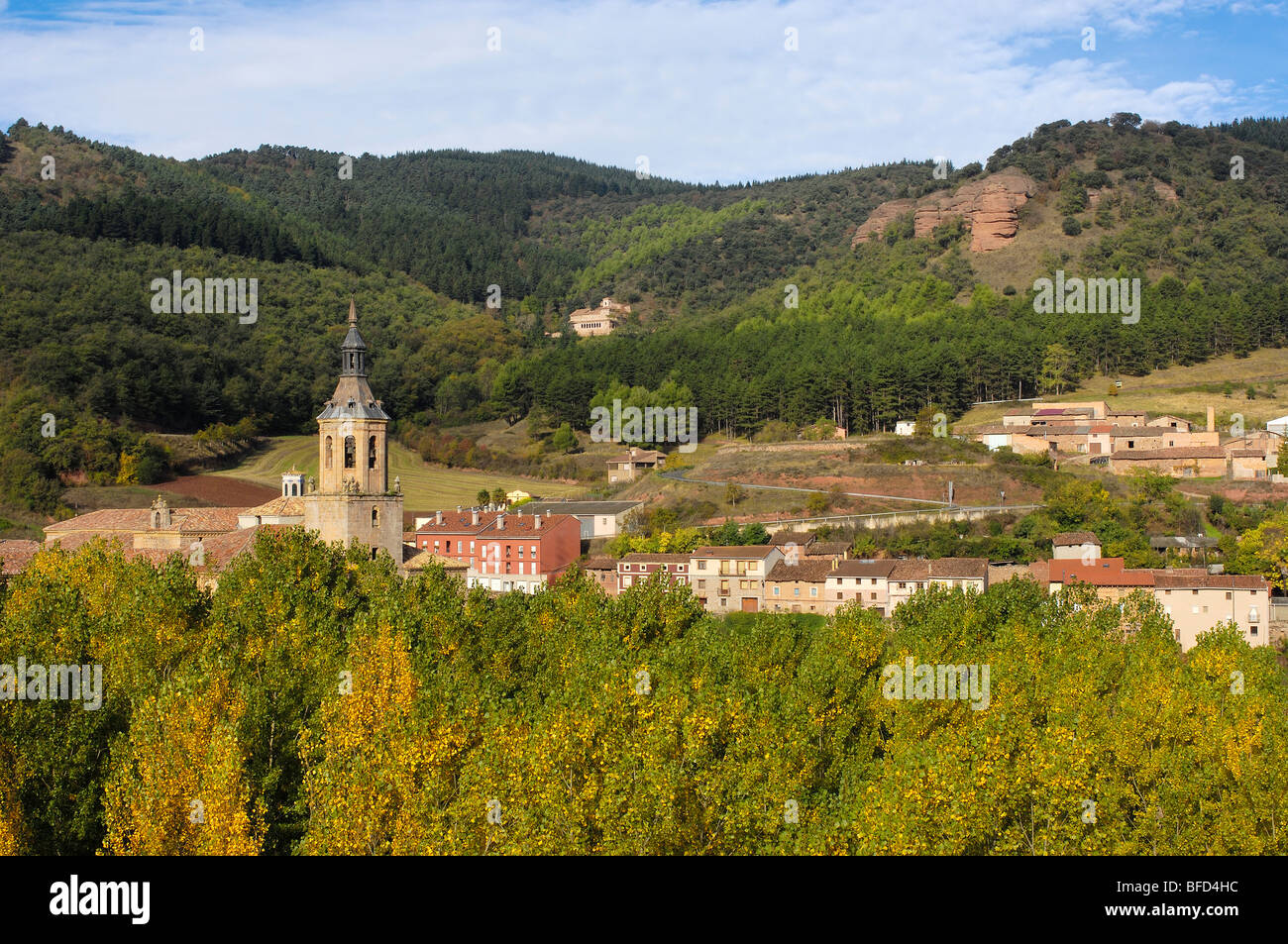 Yuso Monastery and Suso Monastery at the background. San Millan de la ...