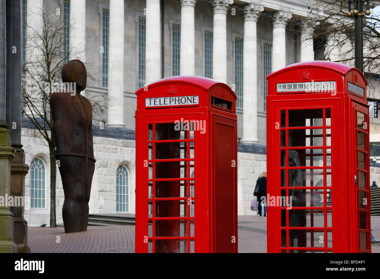 Birmingham Town Hall and the Iron Man Statue, Birmingham, West Midlands ...