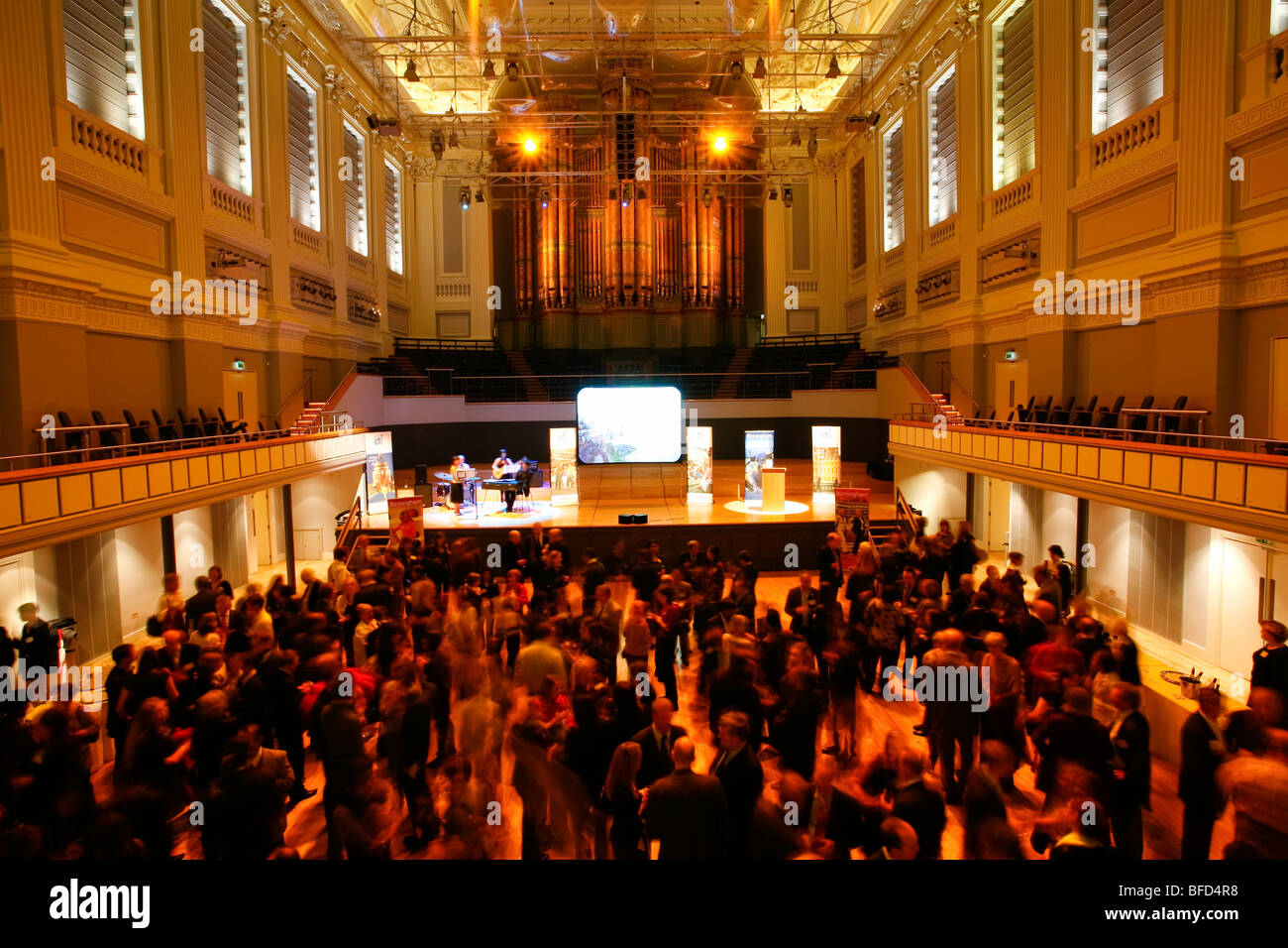 The interiors of the Birmingham Town Hall, Birmingham, West Midlands ...