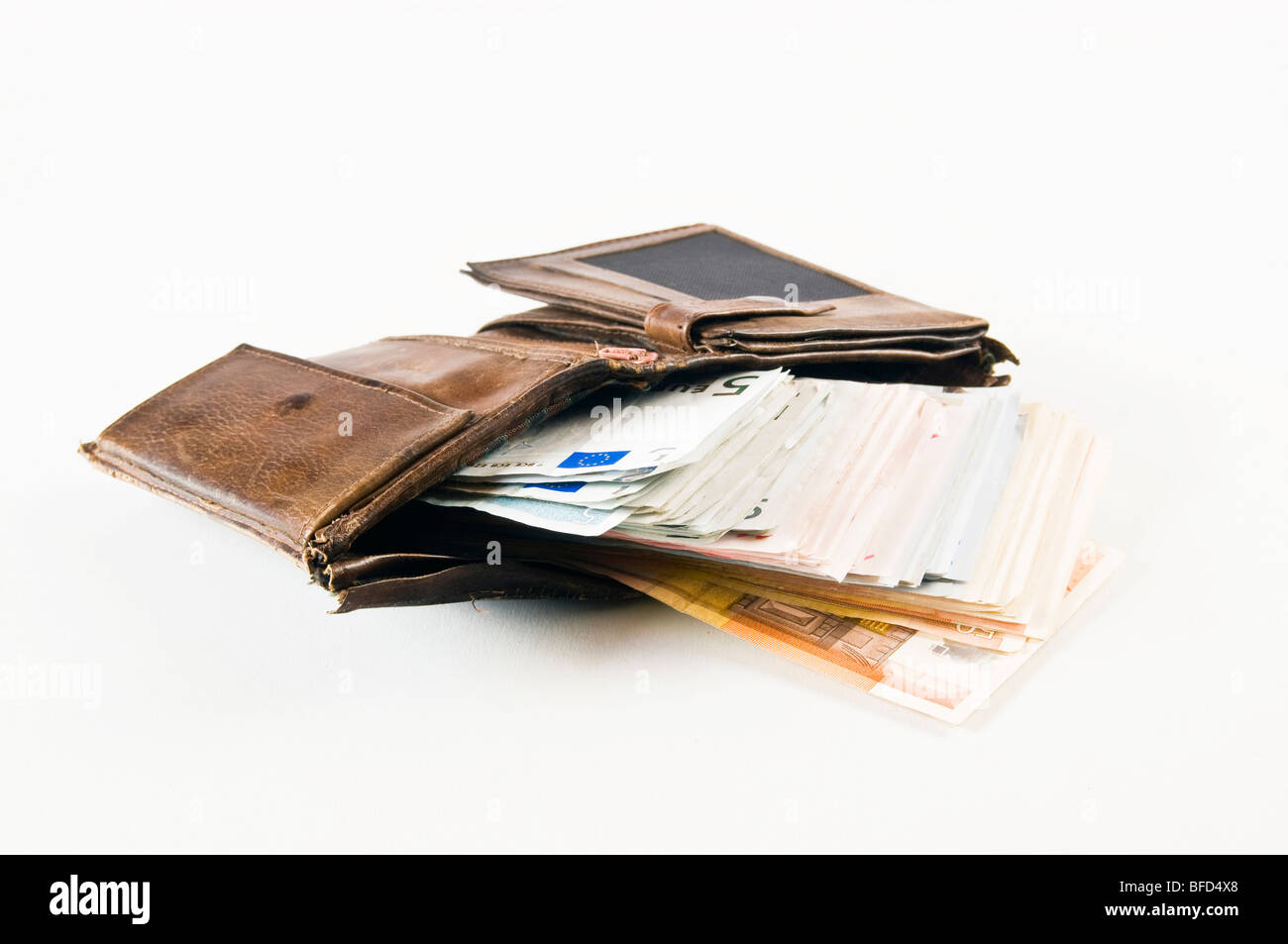 Wallet with banknotes Stock Photo - Alamy