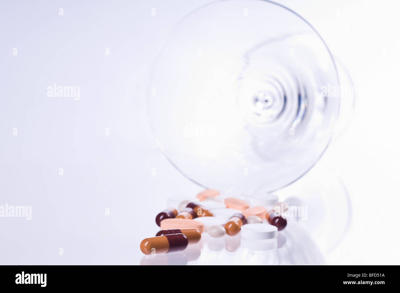 Cocktail of tablets Stock Photo - Alamy