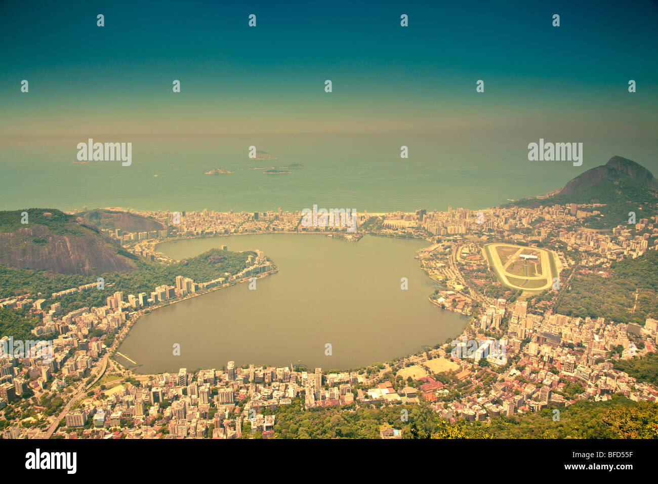 Views from Corcovado overlooking Ipanema Rio de Janeiro Stock Photo - Alamy