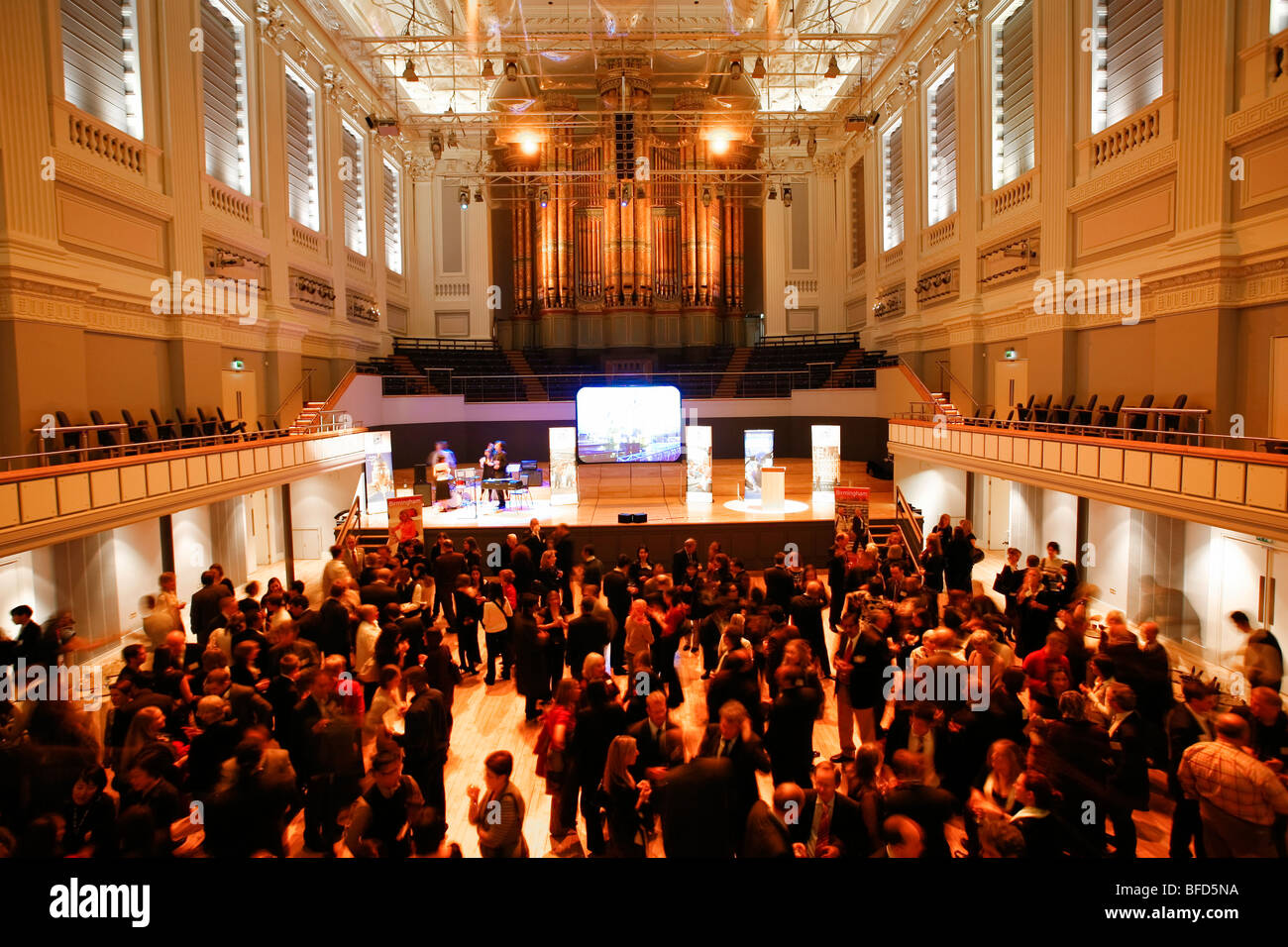 The interiors of the Birmingham Town Hall, Birmingham, West Midlands ...