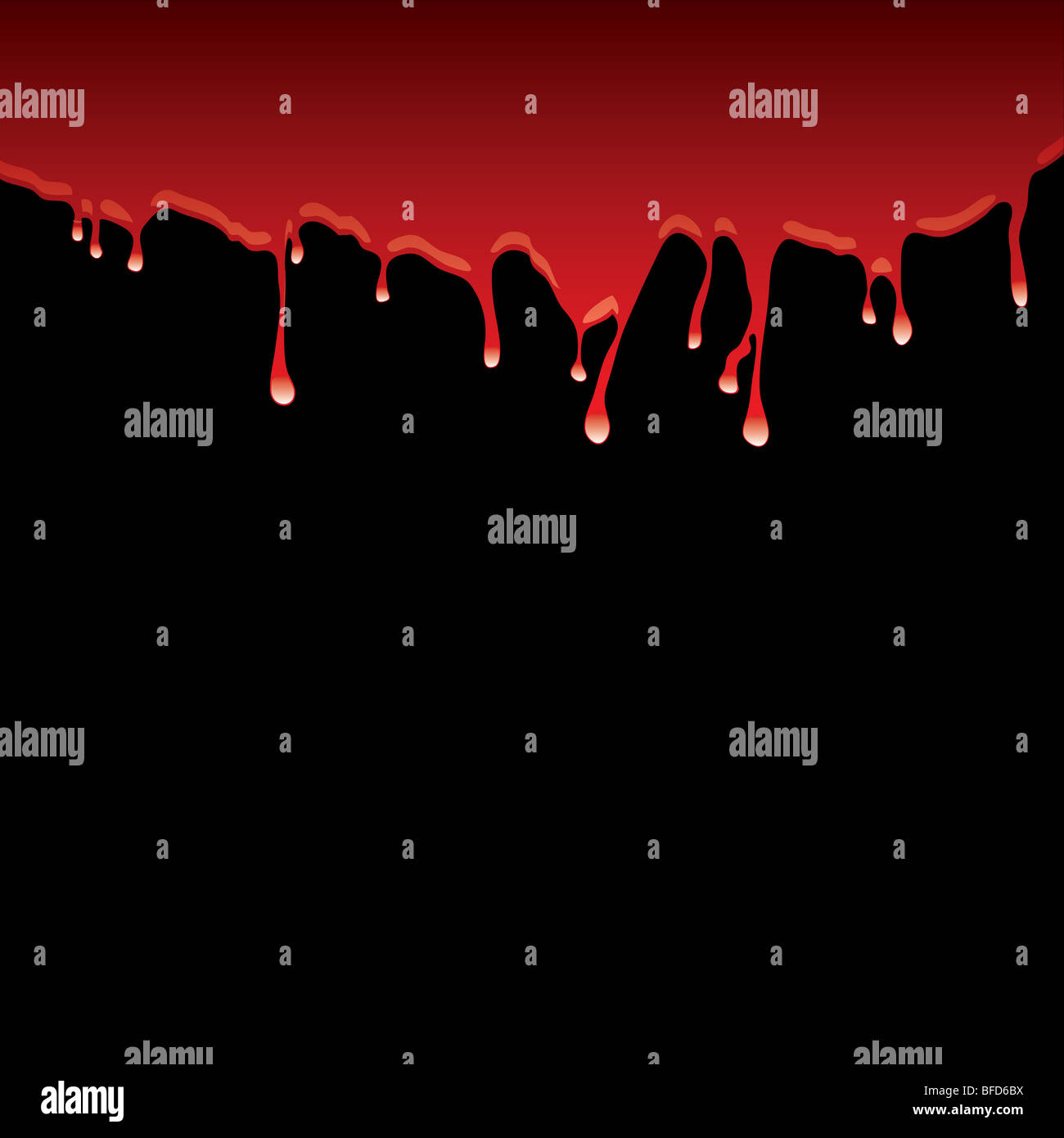 Blood red top border with dribble effect and black background Stock ...
