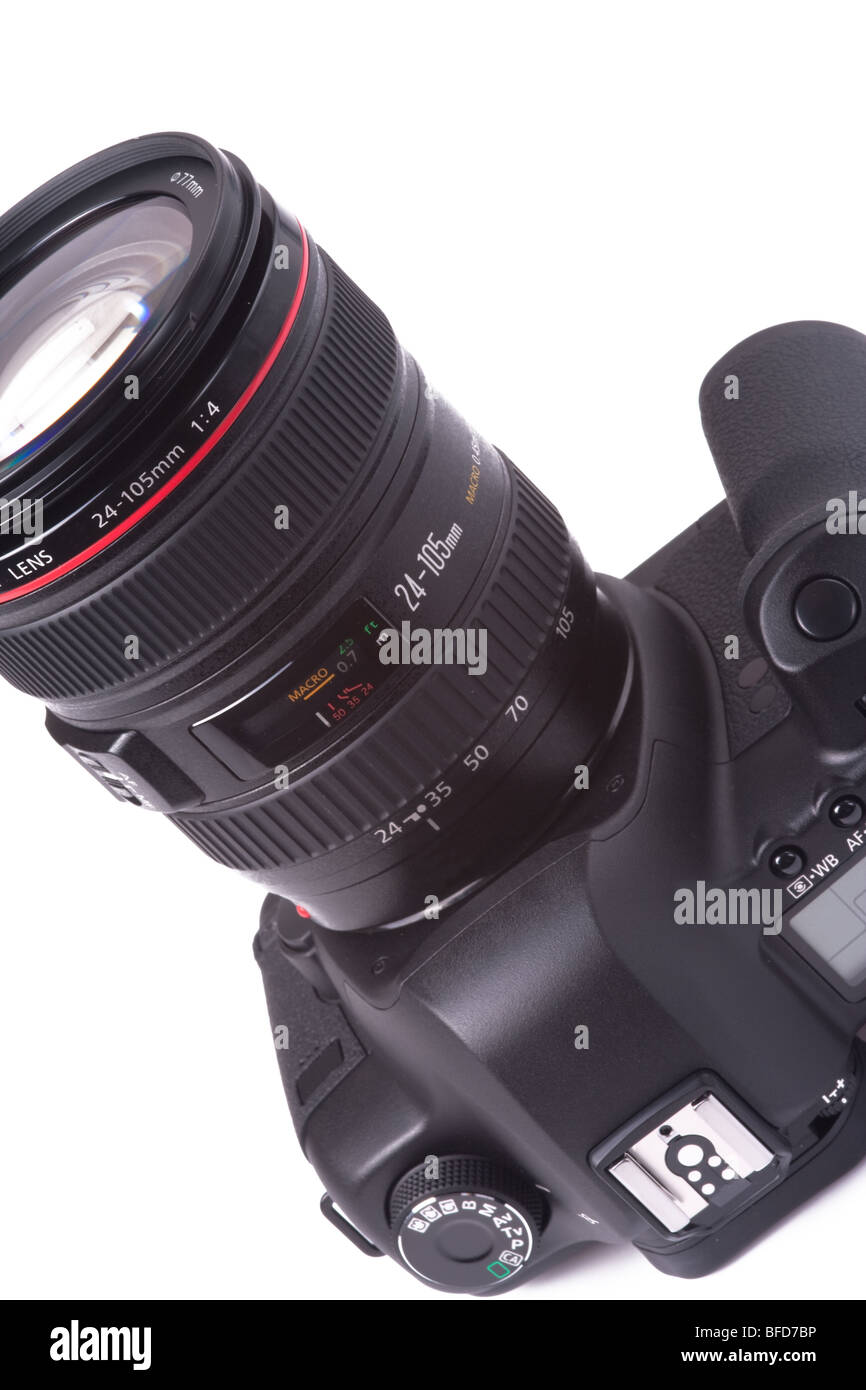 professional digital SLR camera isolated on white background Stock ...