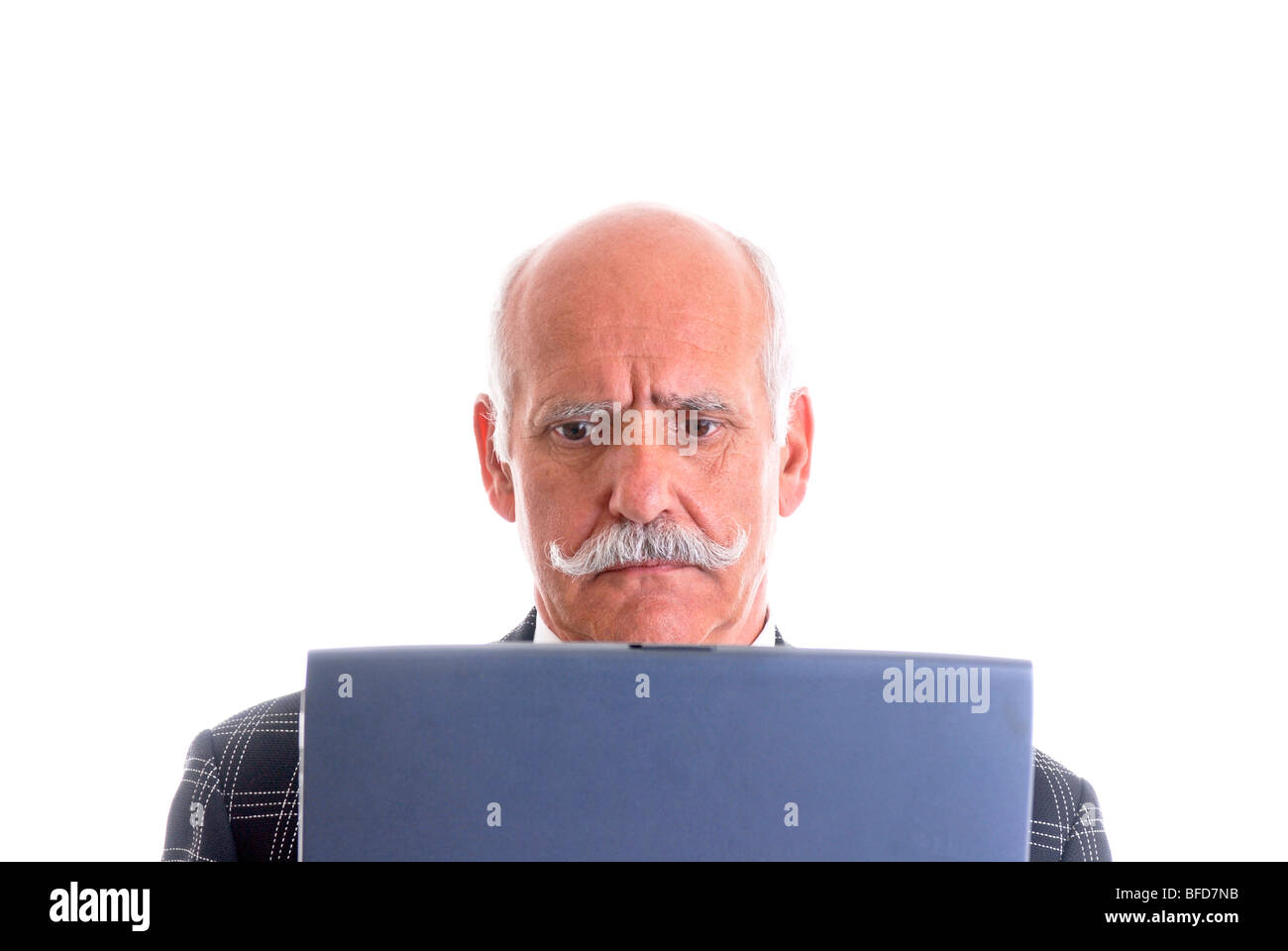 Grumpy old man and computer hi-res stock photography and images - Alamy