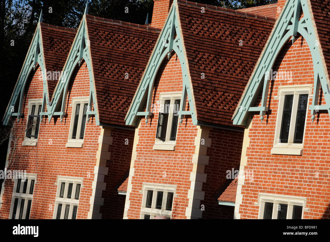 Bricks gable end house hi-res stock photography and images - Alamy