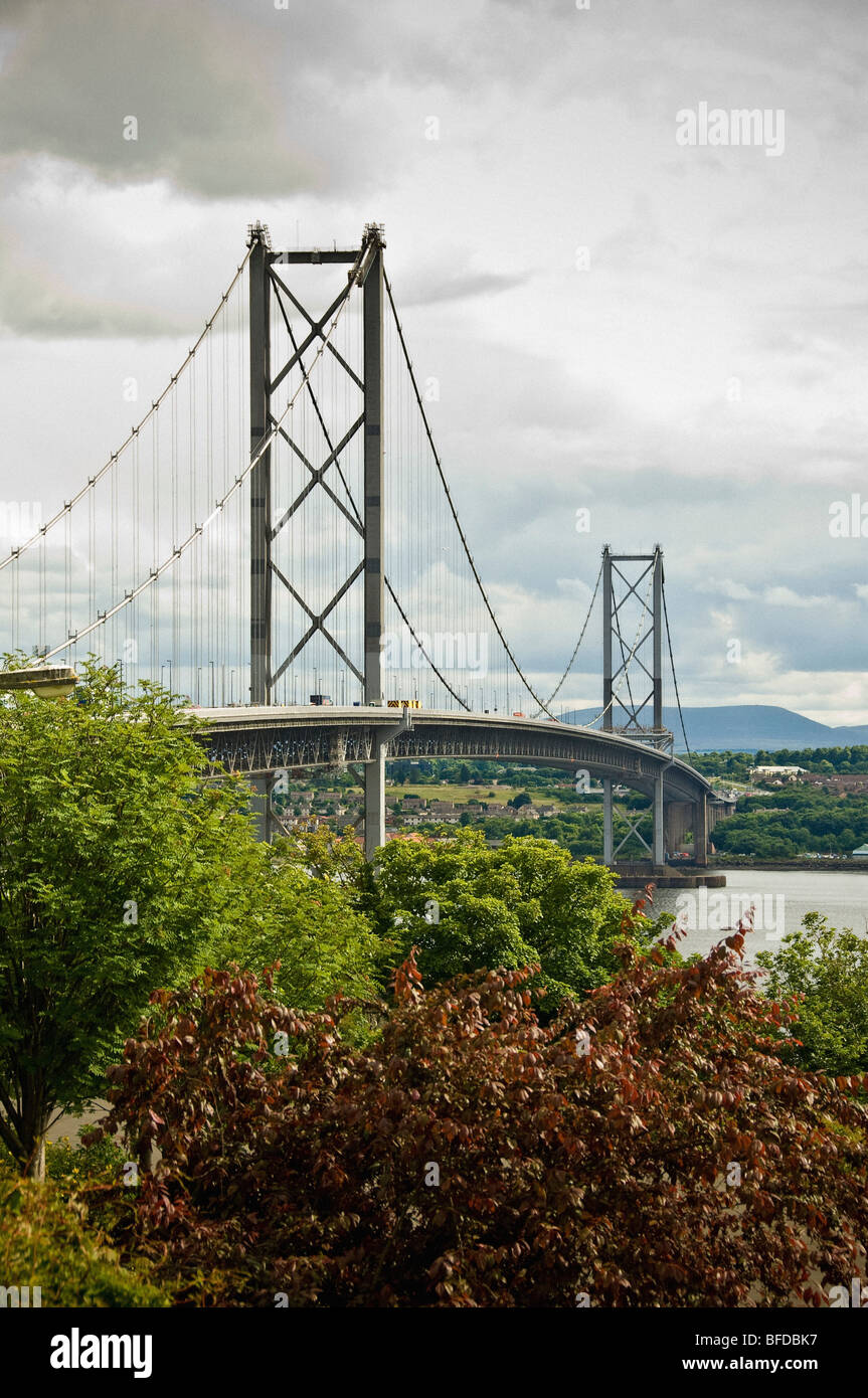 Forth Road Bridge. Suspension bridge crossing the Firth of Forth in ...