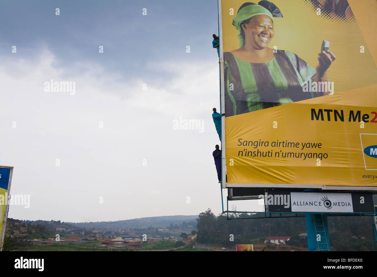 Cell phone billboard, Kigali, Rwanda Stock Photo - Alamy