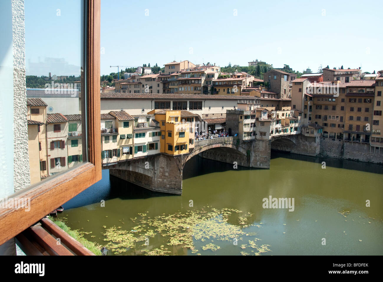 Room with a view, the Ponte Vecchio from the window of the Penthouse ...