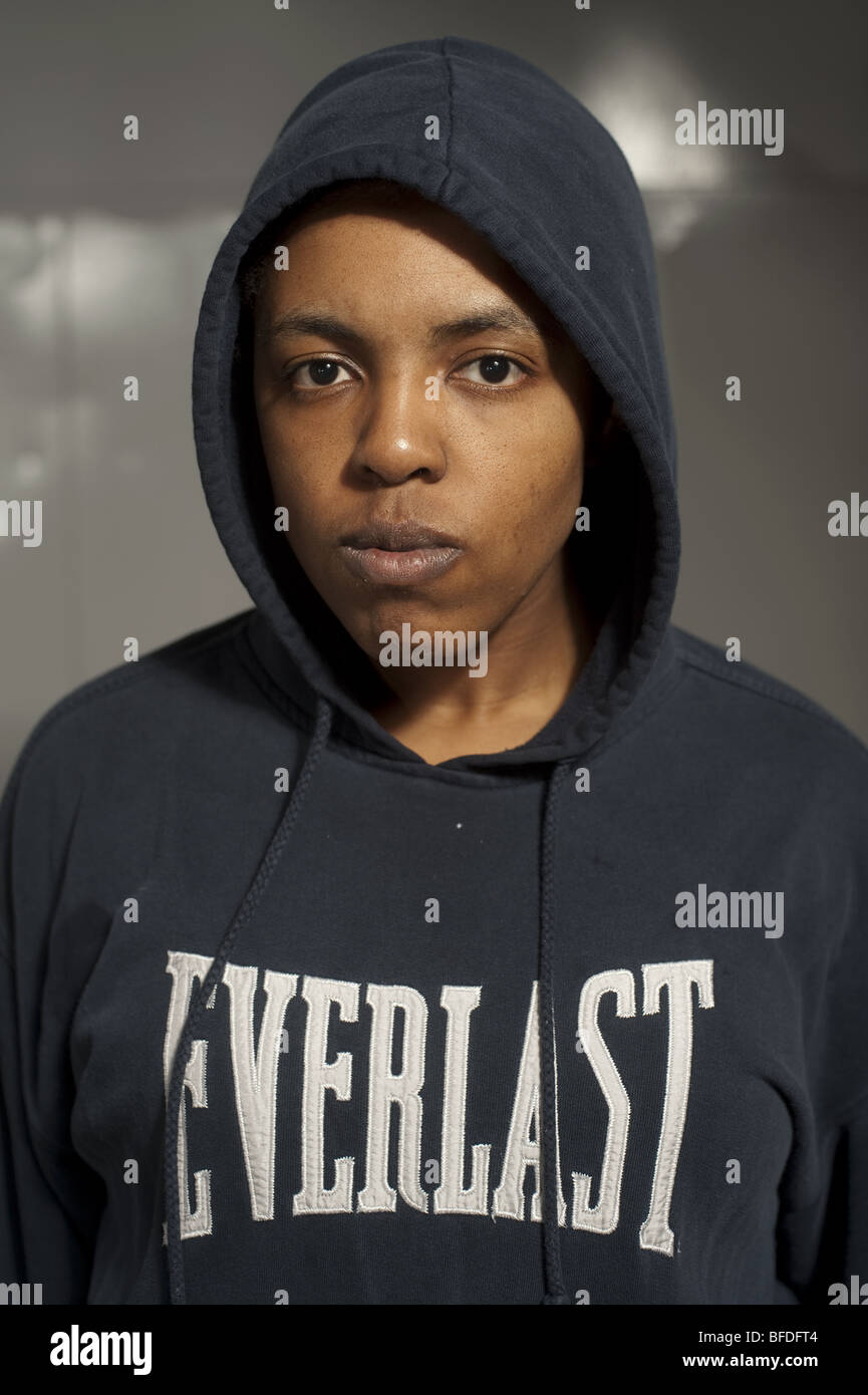 Portrait of female boxer before fight, Toronto, Ontario Stock Photo - Alamy