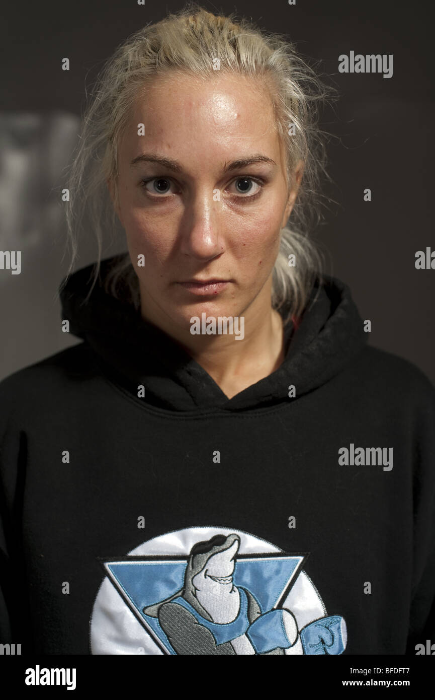 Portrait of female boxer before fight, Toronto, Ontario Stock Photo - Alamy