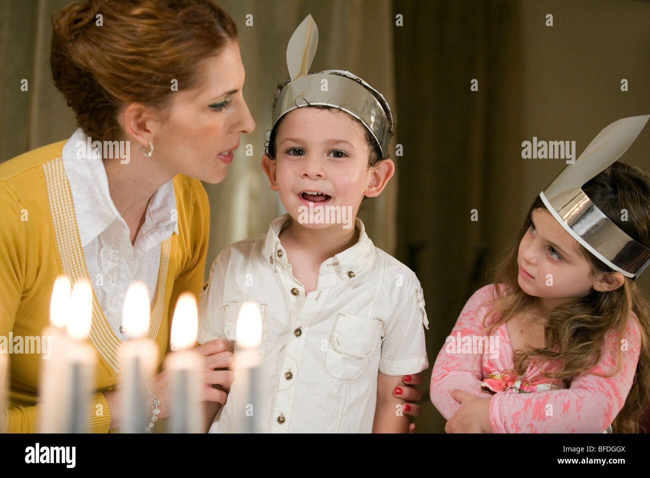 Mother and children Stock Photo - Alamy