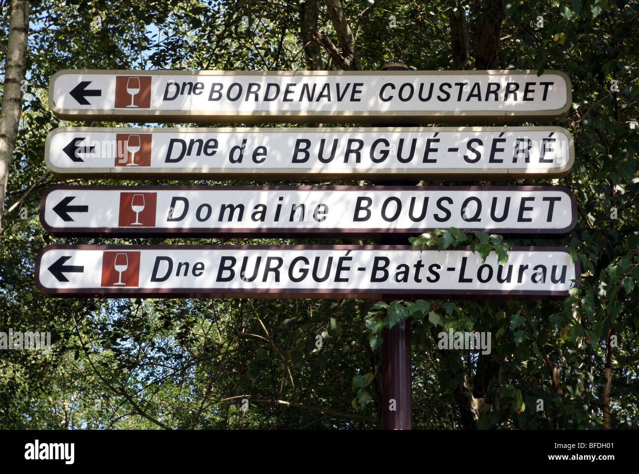 Wine tourist route sign, Jurancon, France Stock Photo - Alamy