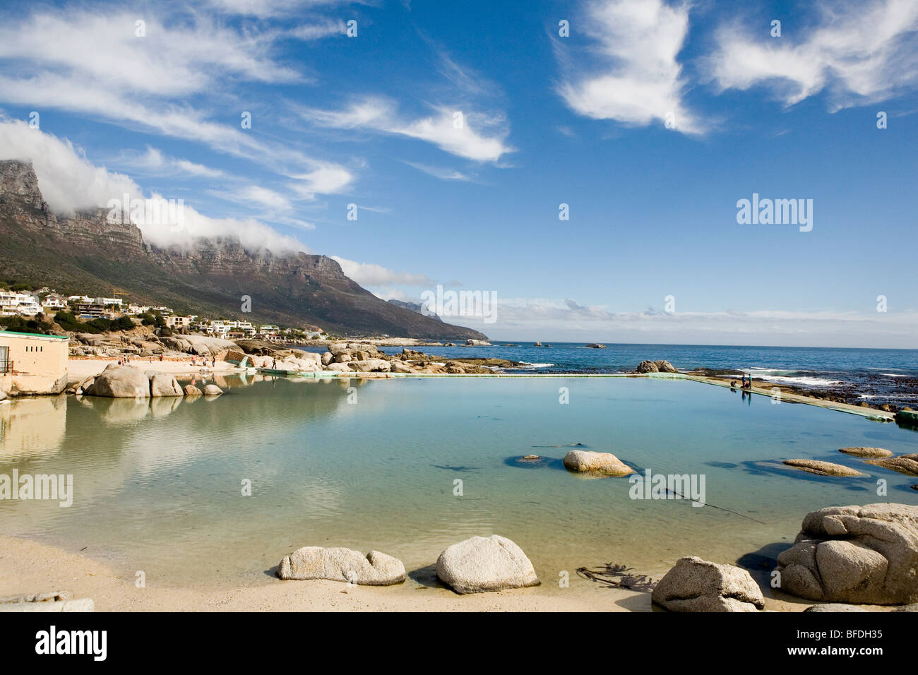 Camps Bay Beach sports a popular tidal pool which is ideal for swimming ...