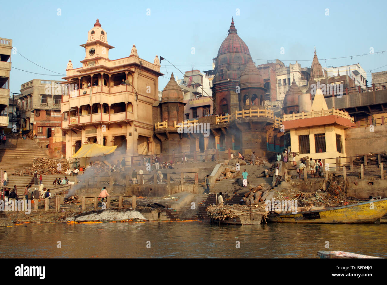 Varanasi is a city on the left bank of the River Ganges, and the river ...