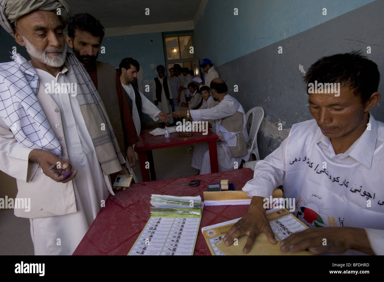 Scenes from voting on the day of presidential and provincial elections ...