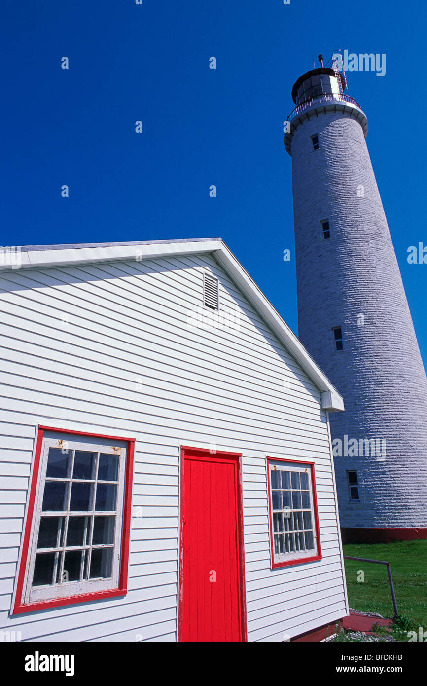 Lighthouse at Cap Des Rosiers, Gaspe Peninsula, Quebec, Canada Stock ...