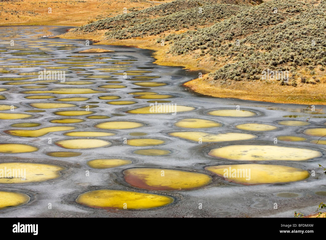 British columbia canada okanagan spotted lake minerals hi-res stock ...